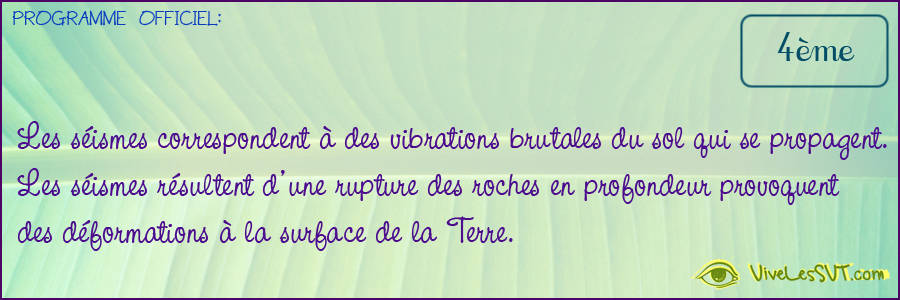 Programme officiel SVT 4ème - LE BO - | Vive les SVT ! Les sciences de ...
