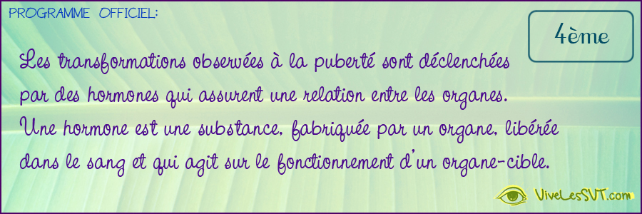 Programme officiel SVT 4ème - LE BO - | Vive les SVT ! Les sciences de ...