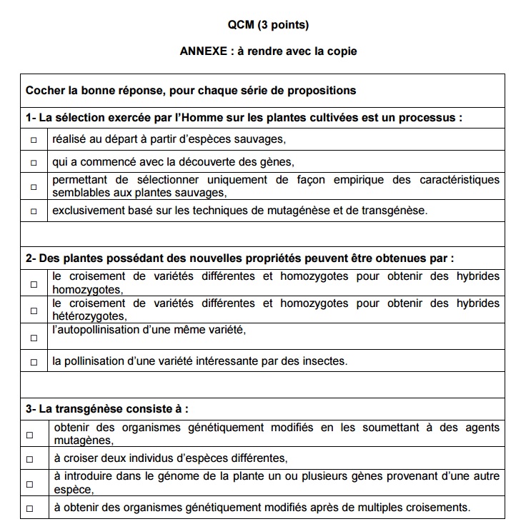 qcm Bac SVT série S terminale S vivelesSVT | Vive les SVT ! Les ...