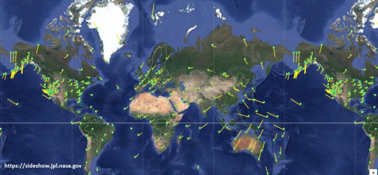 carte déplacement des plaques GPS géodésie | Vive les SVT ! Les ...