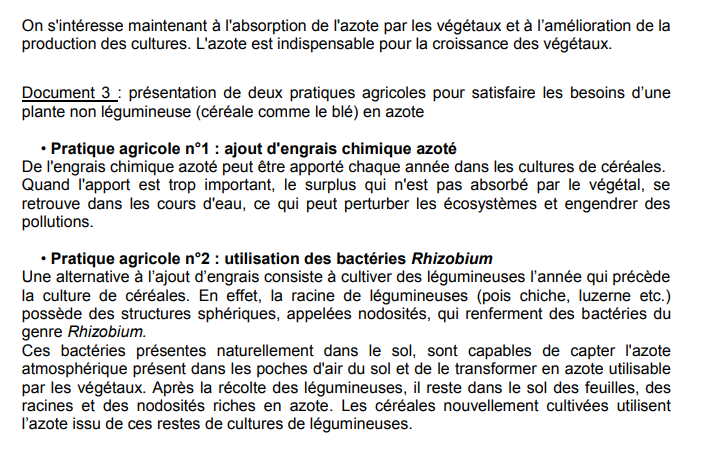 Sujet de SVT au brevet des collèges | Vive les SVT ! Les sciences de la ...